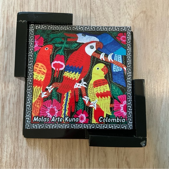 Kitchen | Molas Arte Kuna Columbia Set 6 Colorful Art Coasters Parrot ...